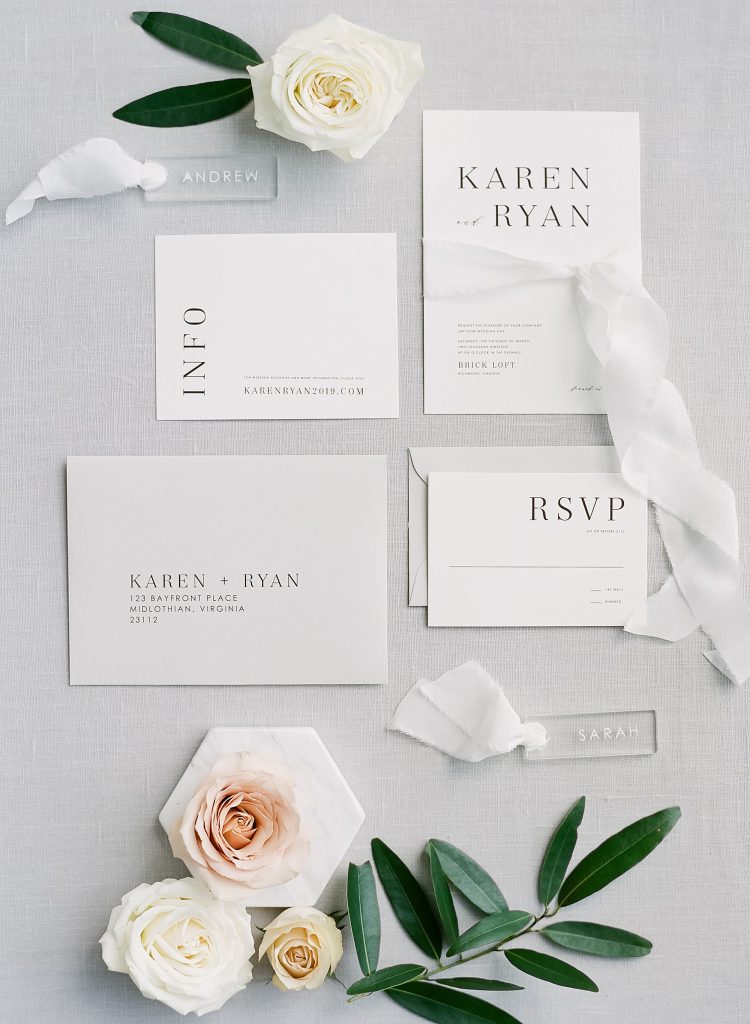 Modern Clean White Wedding Inspiration – The White Wren