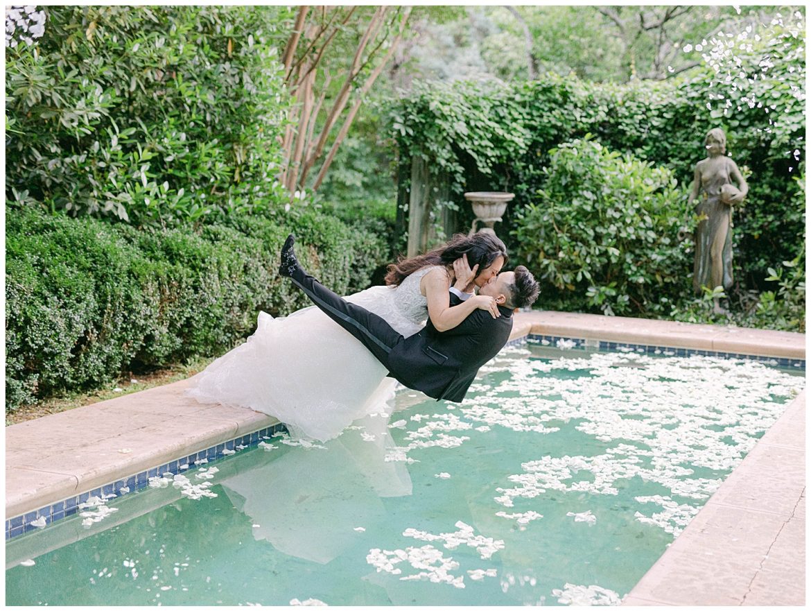 Intimate Garden Wedding with a Pool Splash – The White Wren