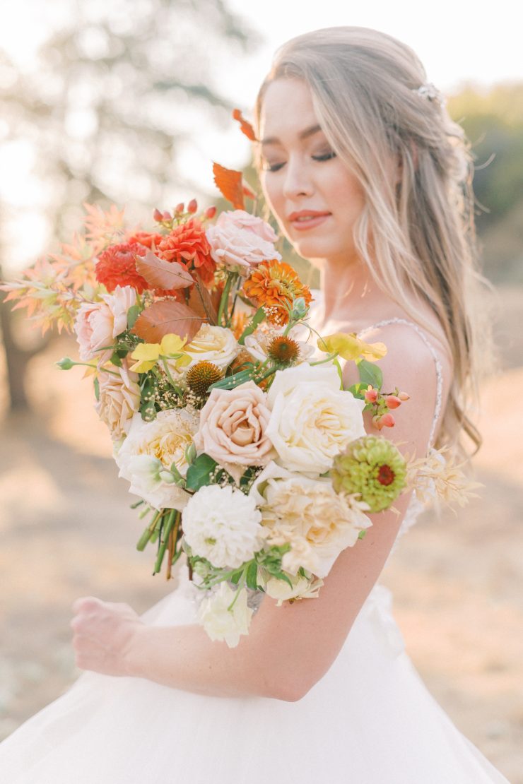 Bridal Inspiration with Colorful Winter Tones - The White Wren
