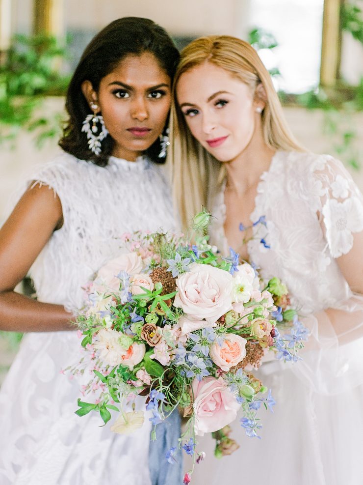 Bridal Inspiration for Two Brides with One Dress – The White Wren
