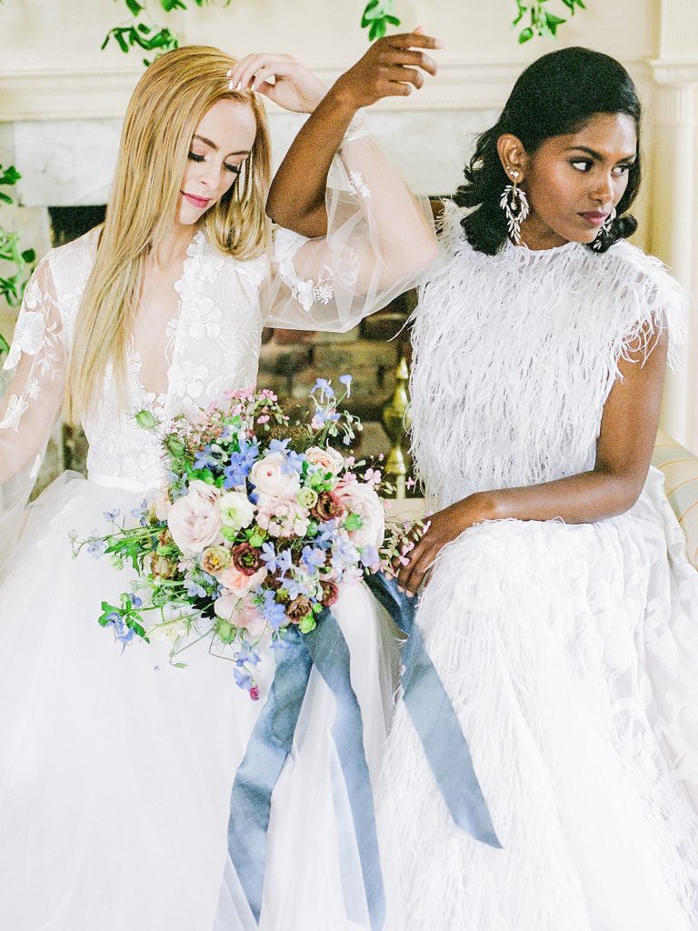 Bridal Inspiration for Two Brides with One Dress – The White Wren
