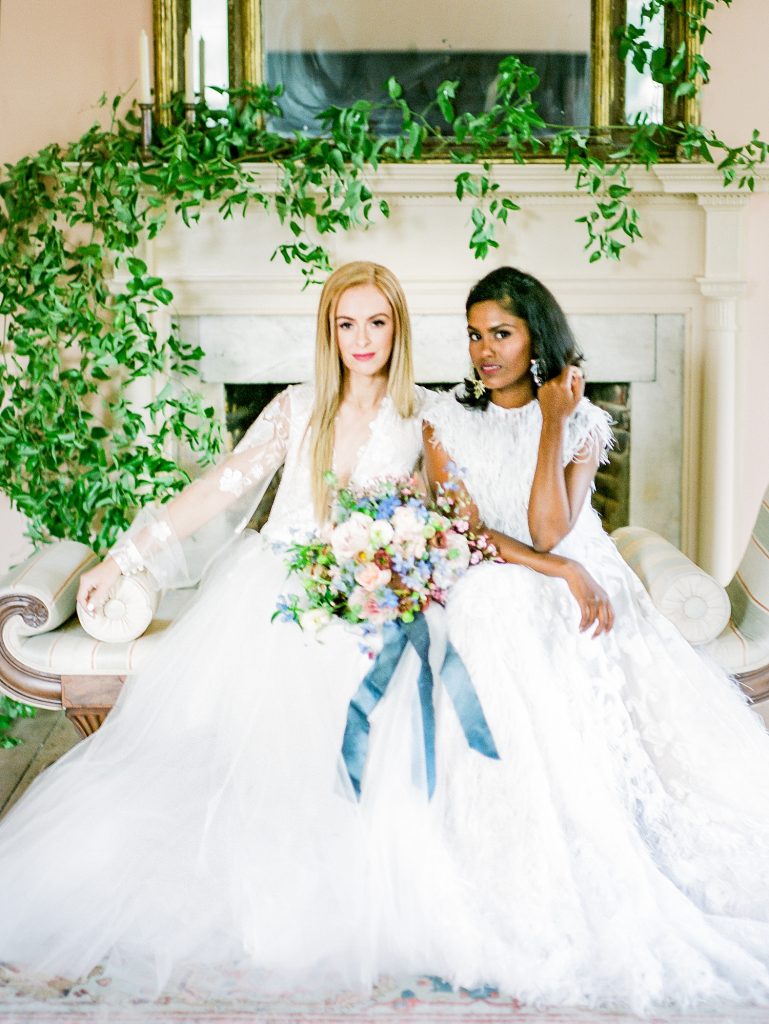 Bridal Inspiration for Two Brides with One Dress – The White Wren