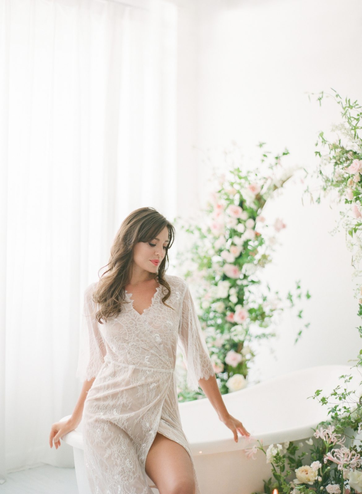 Soft Bridal Boudoir with a Milk Bath - The White Wren
