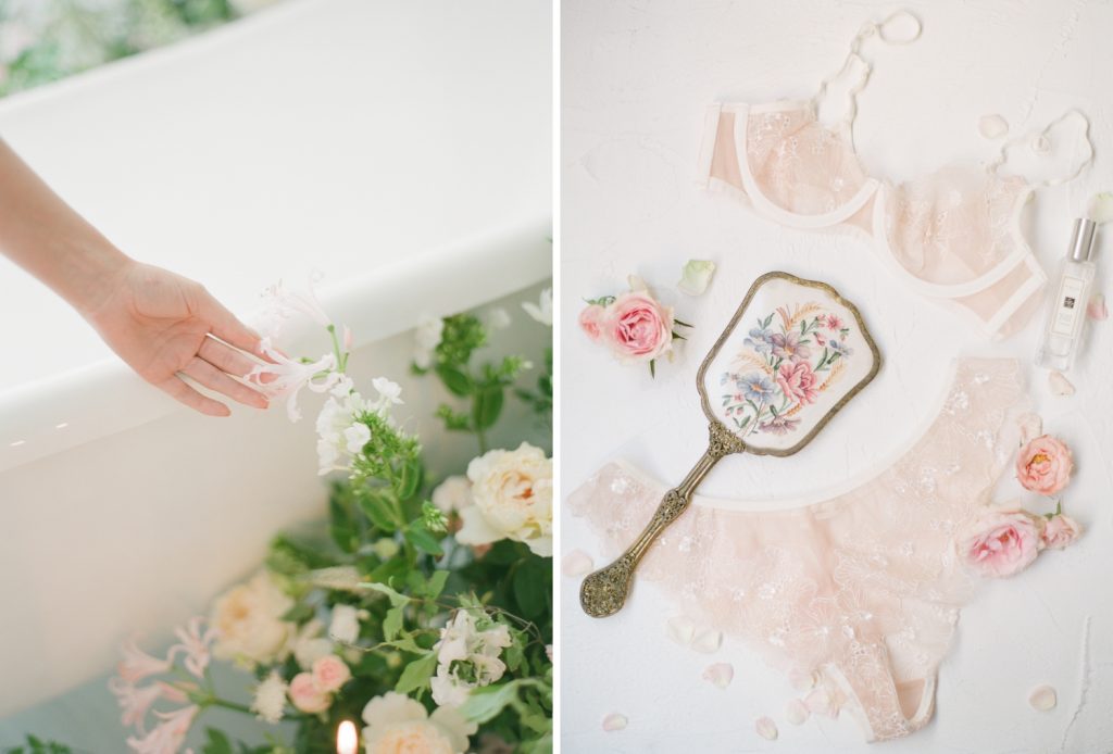 Soft Bridal Boudoir with a Milk Bath - The White Wren
