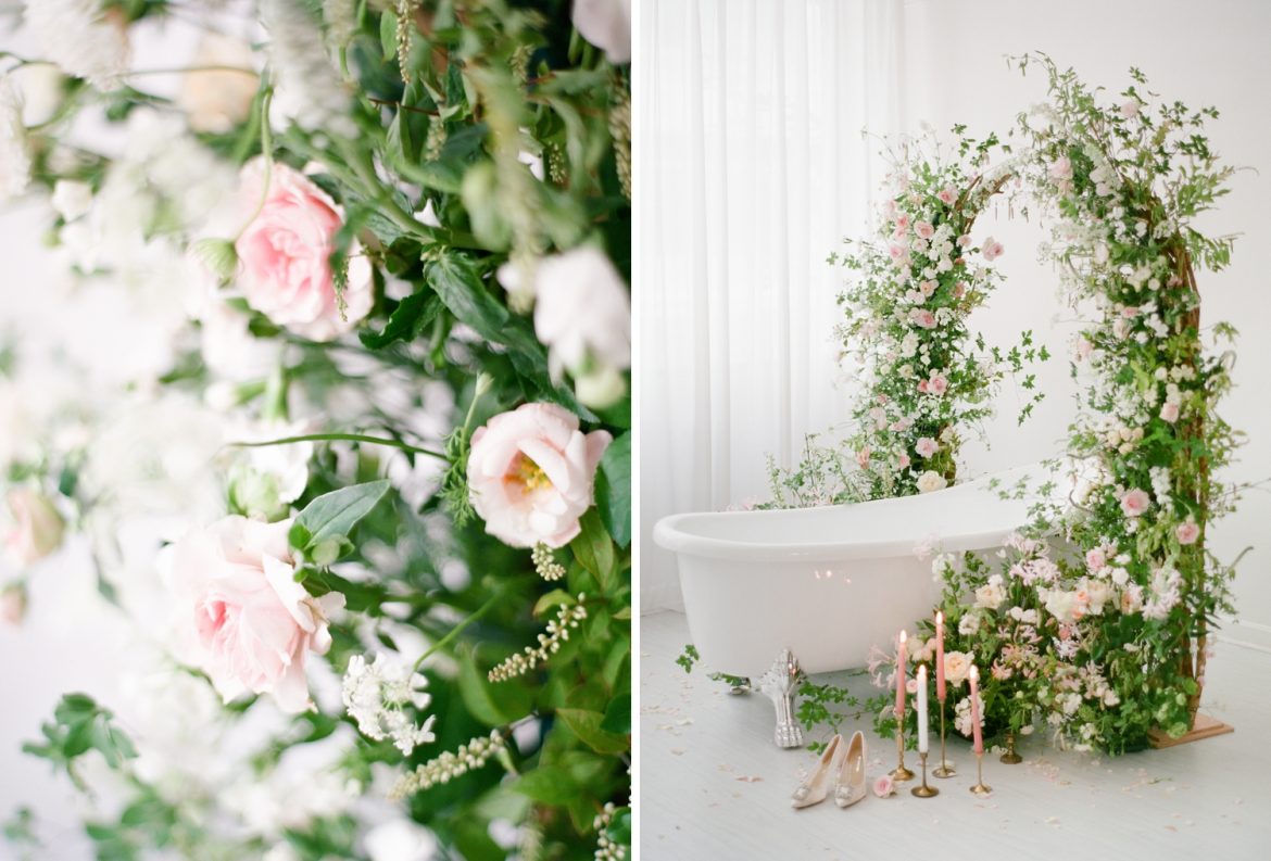 Soft Bridal Boudoir with a Milk Bath - The White Wren