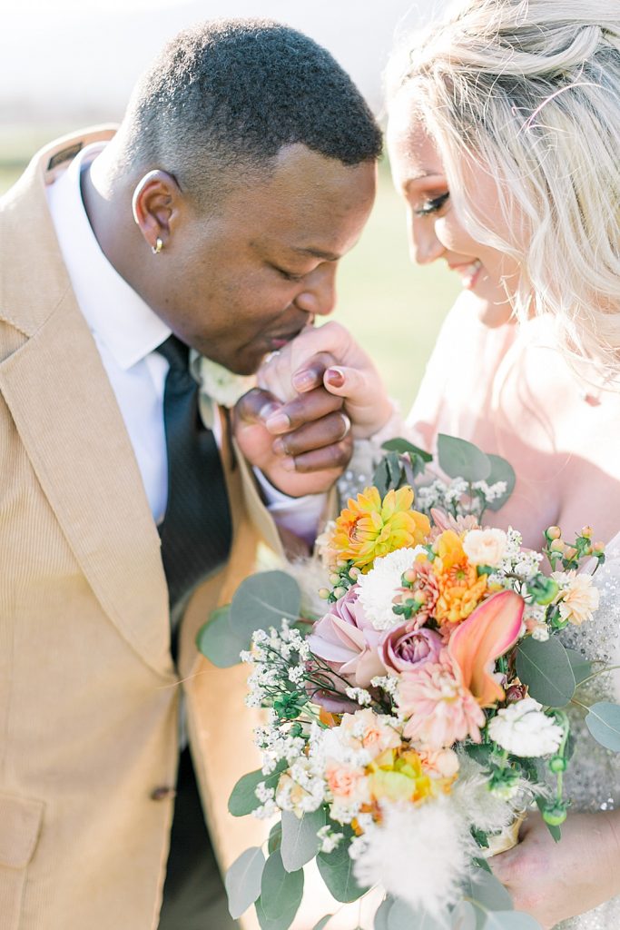 Multiracial Couple with Earth Toned Wedding Inspiration – The White Wren