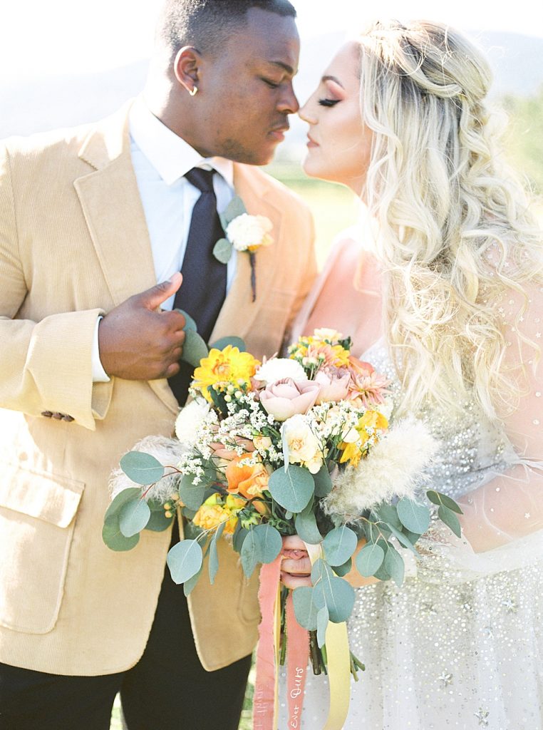 Multiracial Couple with Earth Toned Wedding Inspiration – The White Wren