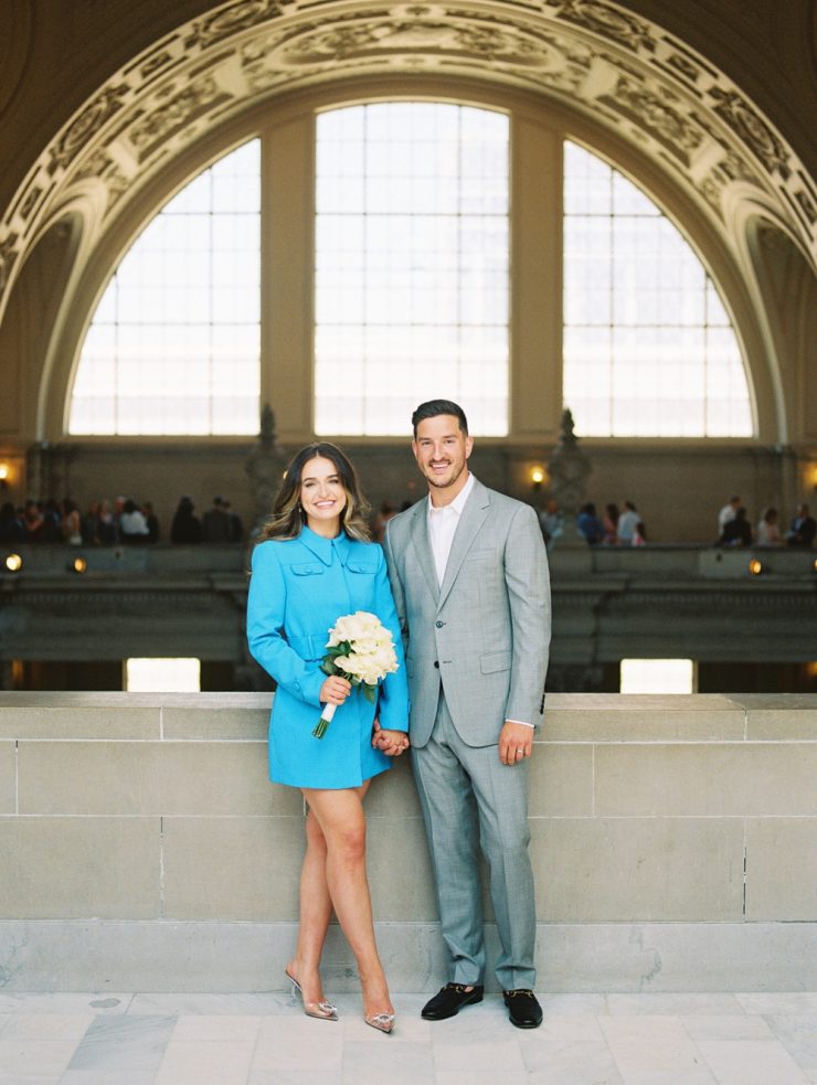 San Francisco City Hall Elopement with a Unique Blue Dress – The White Wren