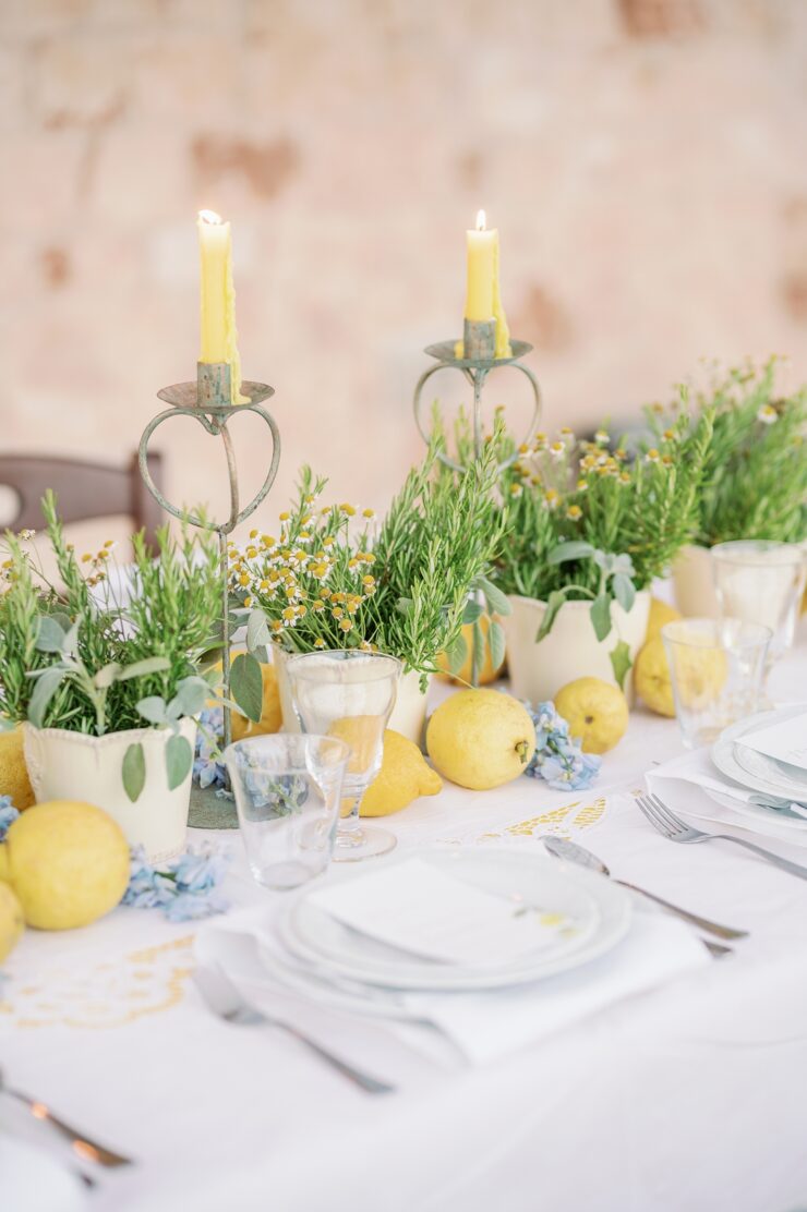 A Lemon Yellow Wedding Inspired by Italy - The White Wren