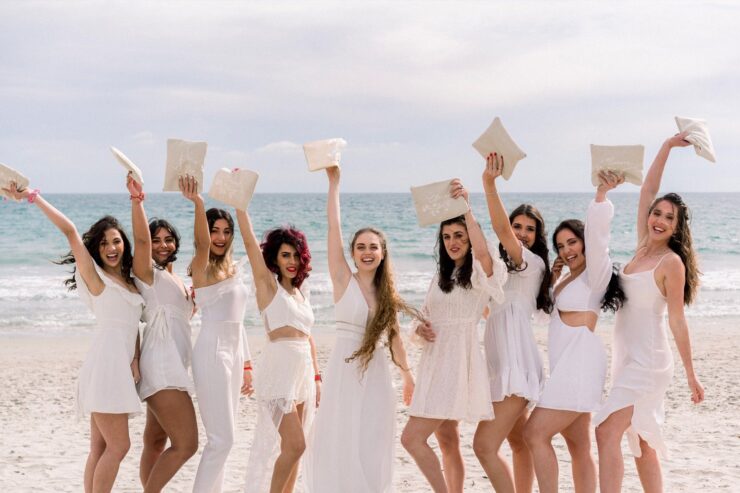 Bachelorette Party on the Beach with Tats - The White Wren