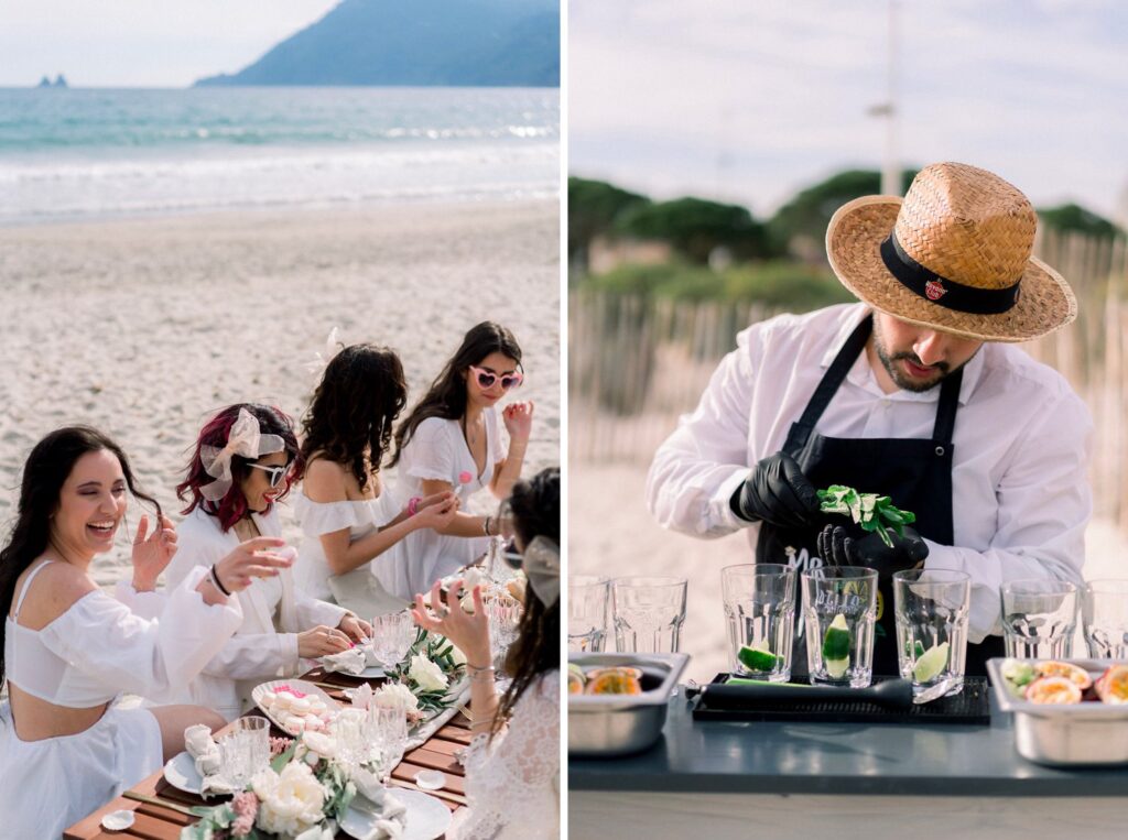 Bachelorette Party on the Beach with Tats - The White Wren