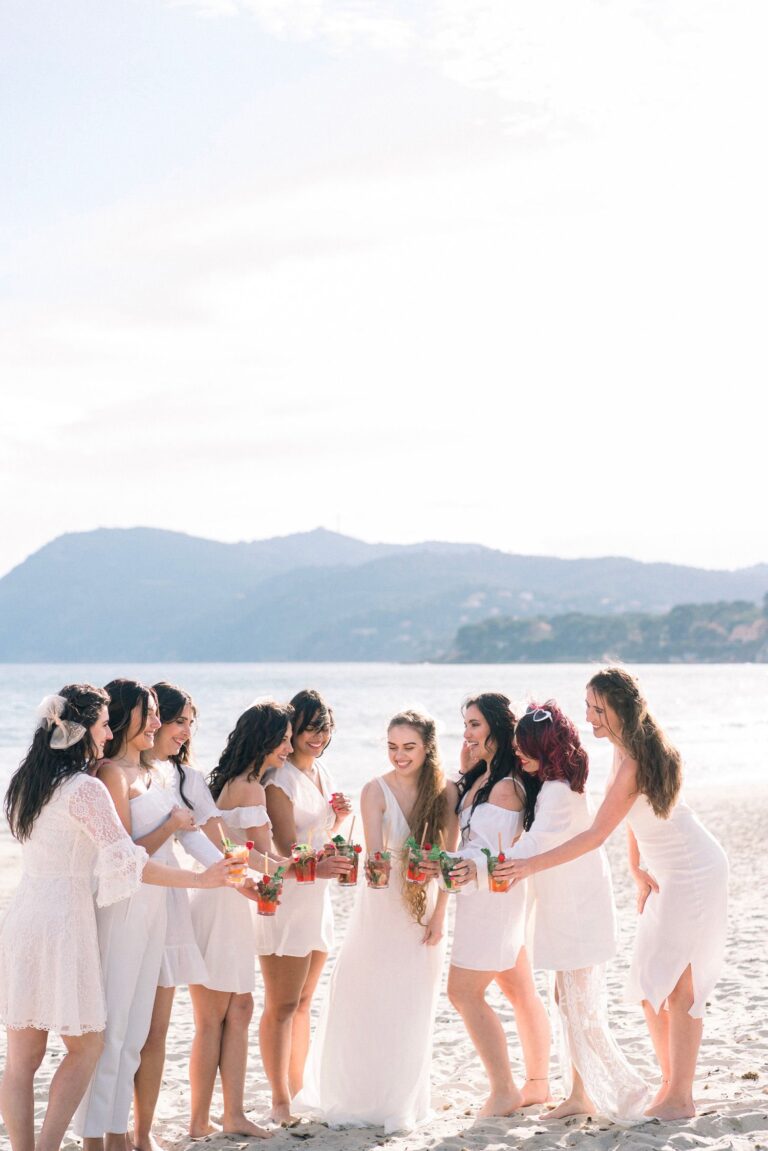 Bachelorette Party on the Beach with Tats - The White Wren